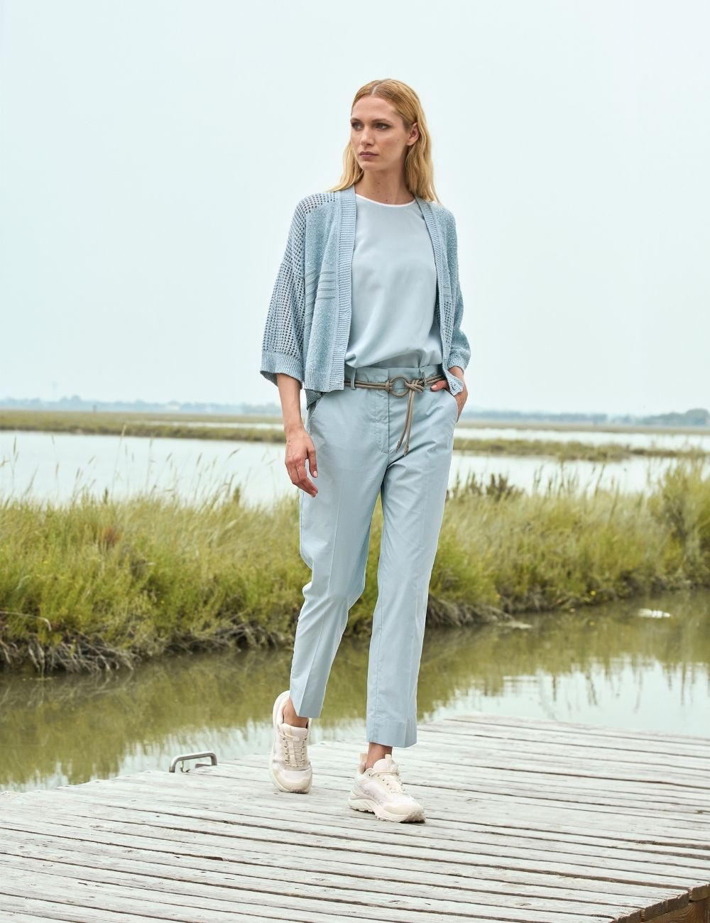 Classic aqua blue pants - Tonet